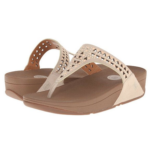 Fitflop | Shoes | Fit Flop Fitflop 9 Carmel Toe Post Rose Gold S1 ...